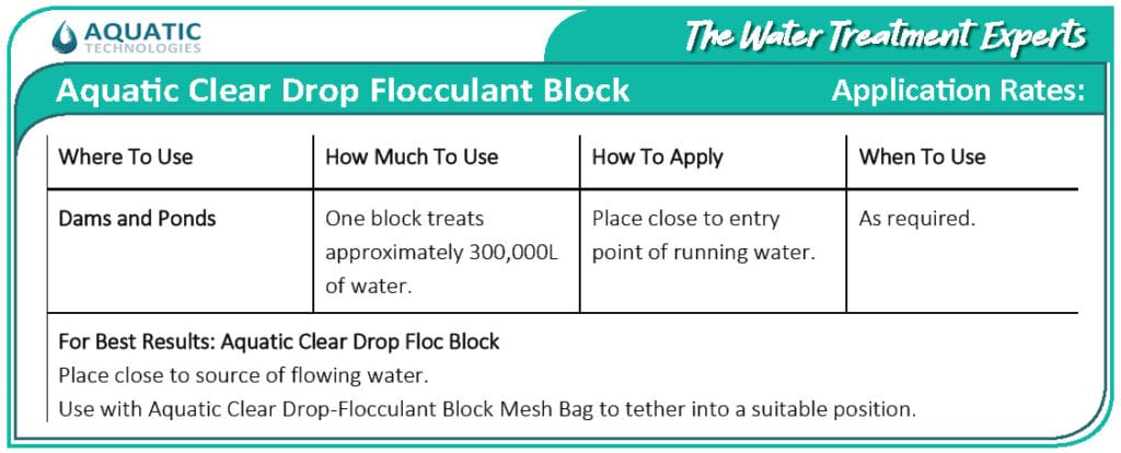Aquatic Clear Drop Flocculant Block 3kg | Aquatic Technologies